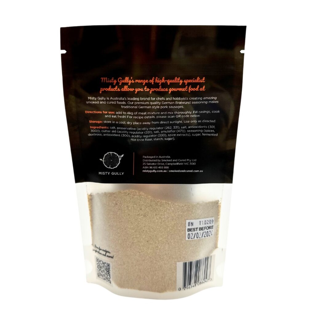 German Bratwurst Sausage Seasoning | Smoked & Cured