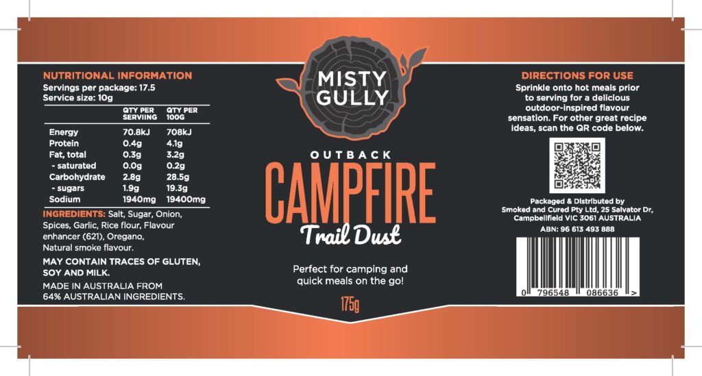 Misty Gully Outback Campfire Trail Dust - Smoked & Cured | Misty Gully
